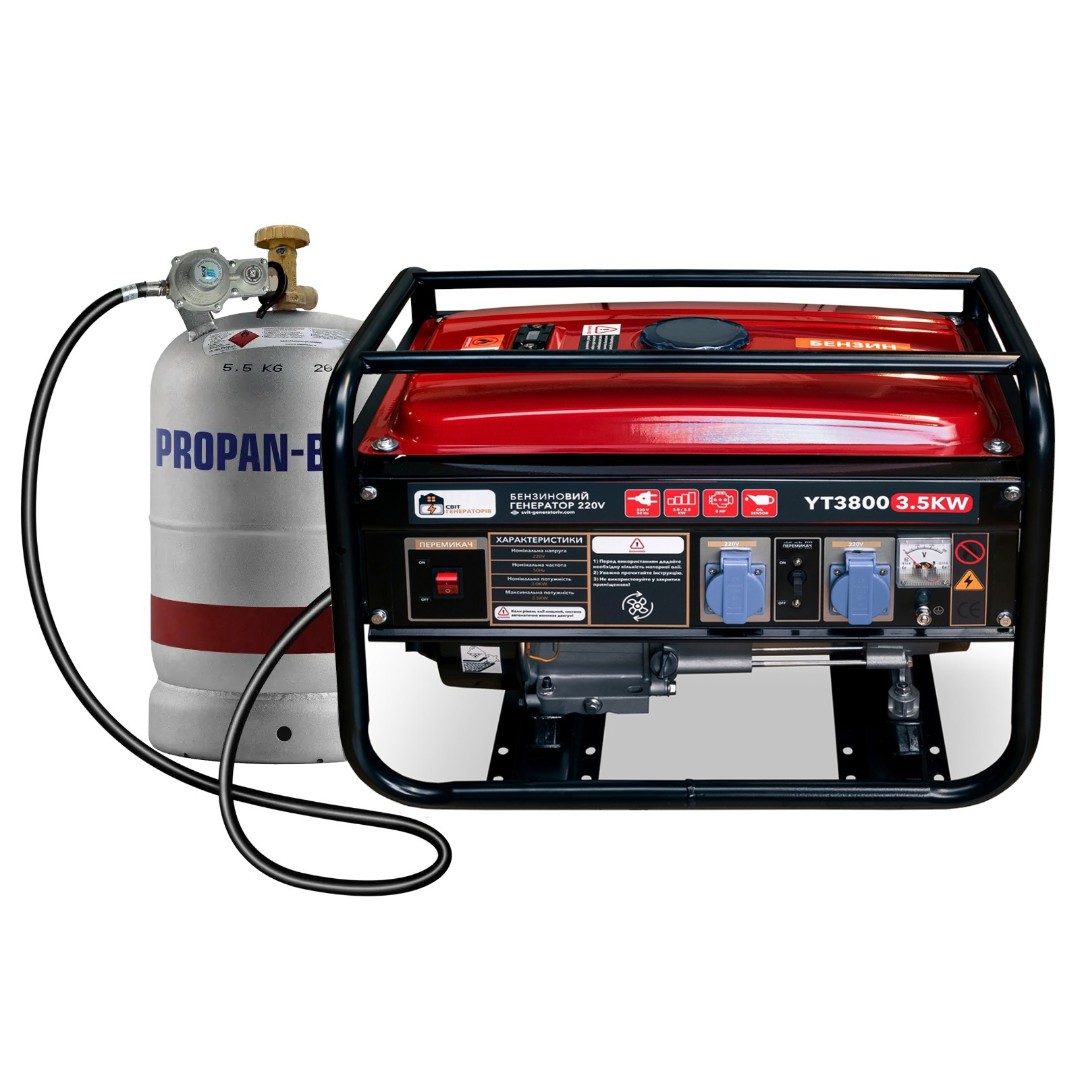 Купить Генератор Бензиновый YT3800 3.5KW 220V + ГАЗ , цена 12999 грн ...